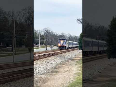 Amtrak 71 in Landis, NC! #amtrak #NCDOT #shorts #trains