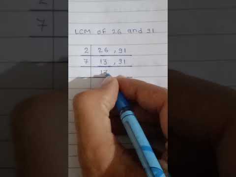 LCM of 26 and 91 #lcm #mathshorts #shorts #ytshorts
