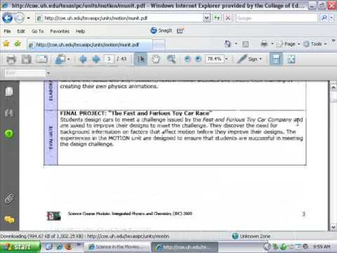 Science in the Movies with Integrated Physics and Chemistry (IPC)
