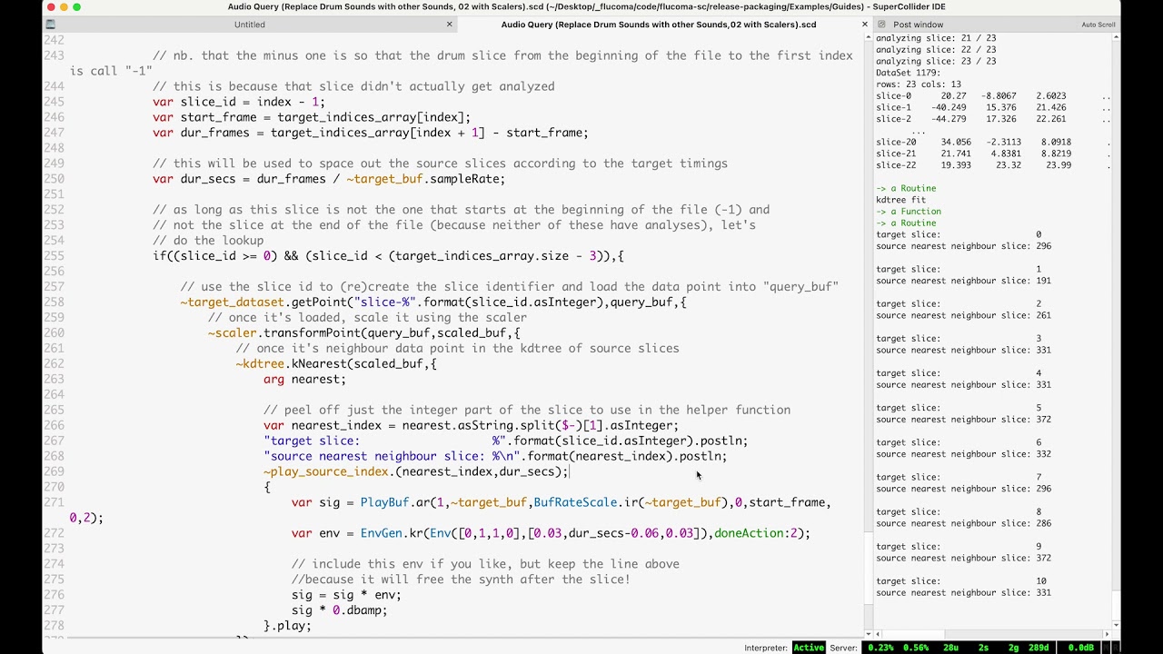 Audio Query in SuperCollider Demo - Code Sharing - Fluid Corpus Manipulation