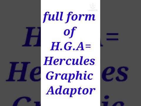 full form of HGA in shorts