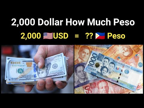 Today 2000 United States Dollar how much Philippines Peso | Two Thousand US Dollar to Peso