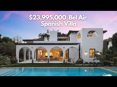 Touring a PRISTINE $24M Spanish Bel Air Luxury Home | Los Angeles Home Tour