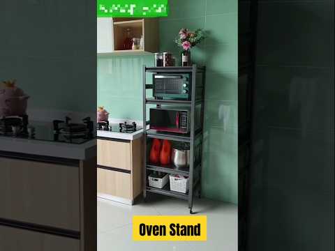Space-Saving Kitchen Rack: Multi-Layer Microwave Oven Stand for Your Home #modernspacesavers #gadget