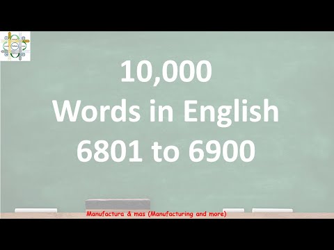 69 10,000 words used in English 6801 to 6900