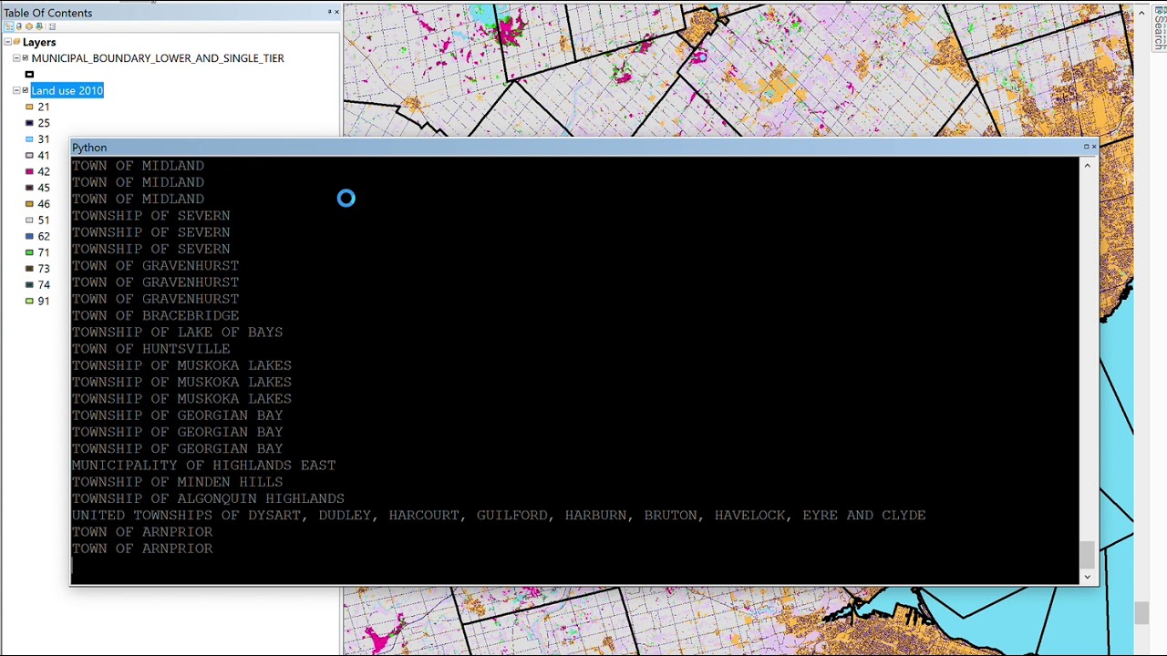 python - arc console