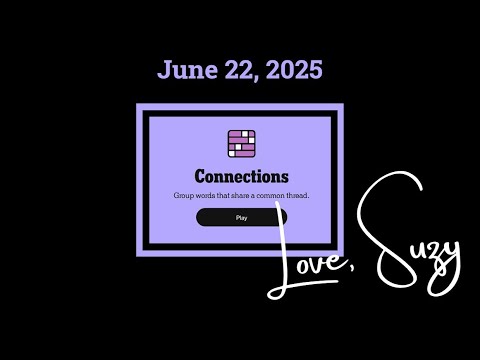 Connections of the Day for June 22, 2025: Group words that share a common thread.
