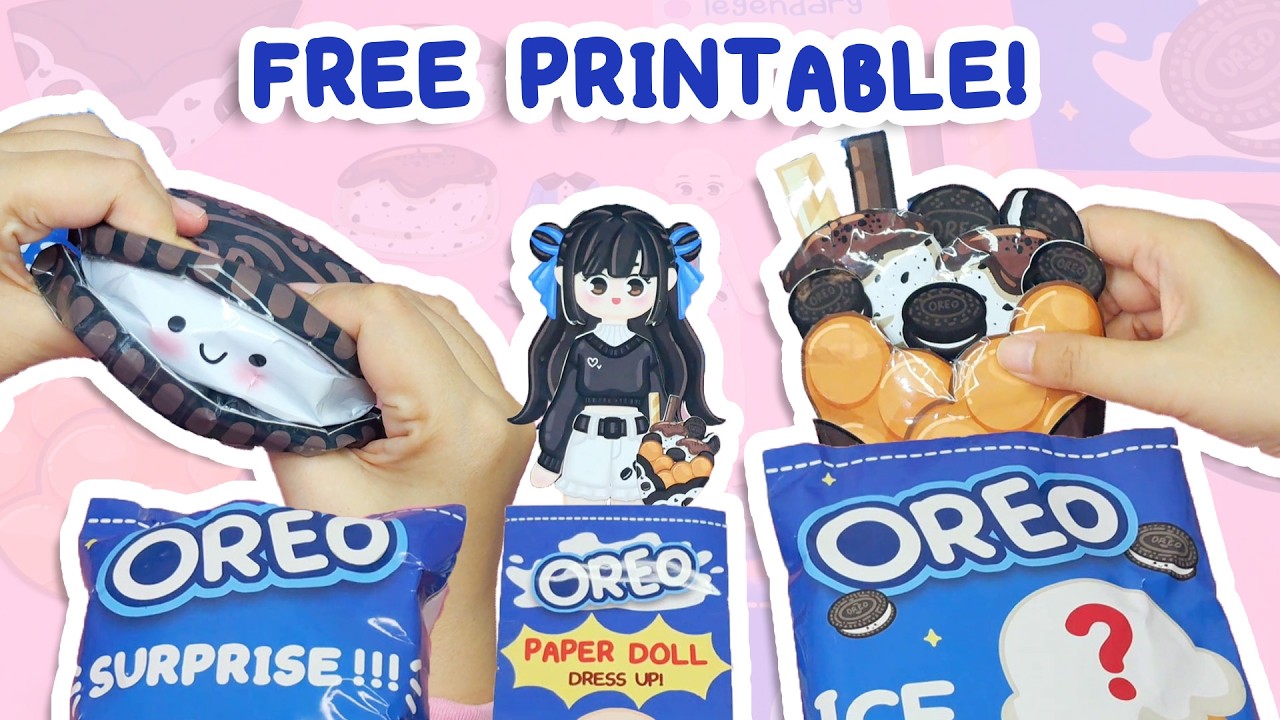 🍪 TUTORIAL 🍪 How I made the ULTIMATE OREO PAPER DIY BLIND BAG! 😯✨| FREE Printable Templates