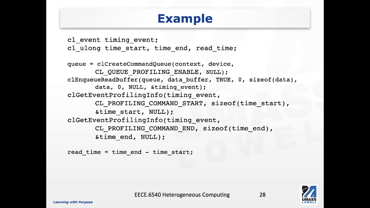 OpenCL Event Profiling