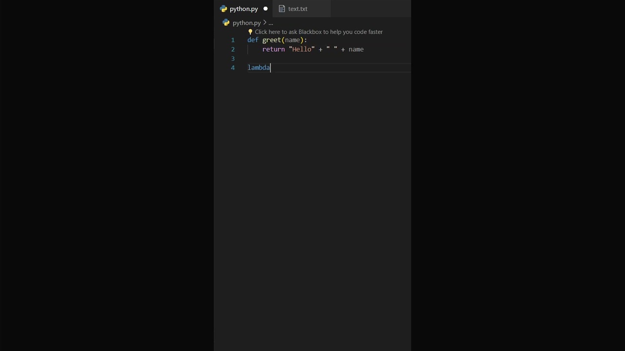 Lambda Function in Python