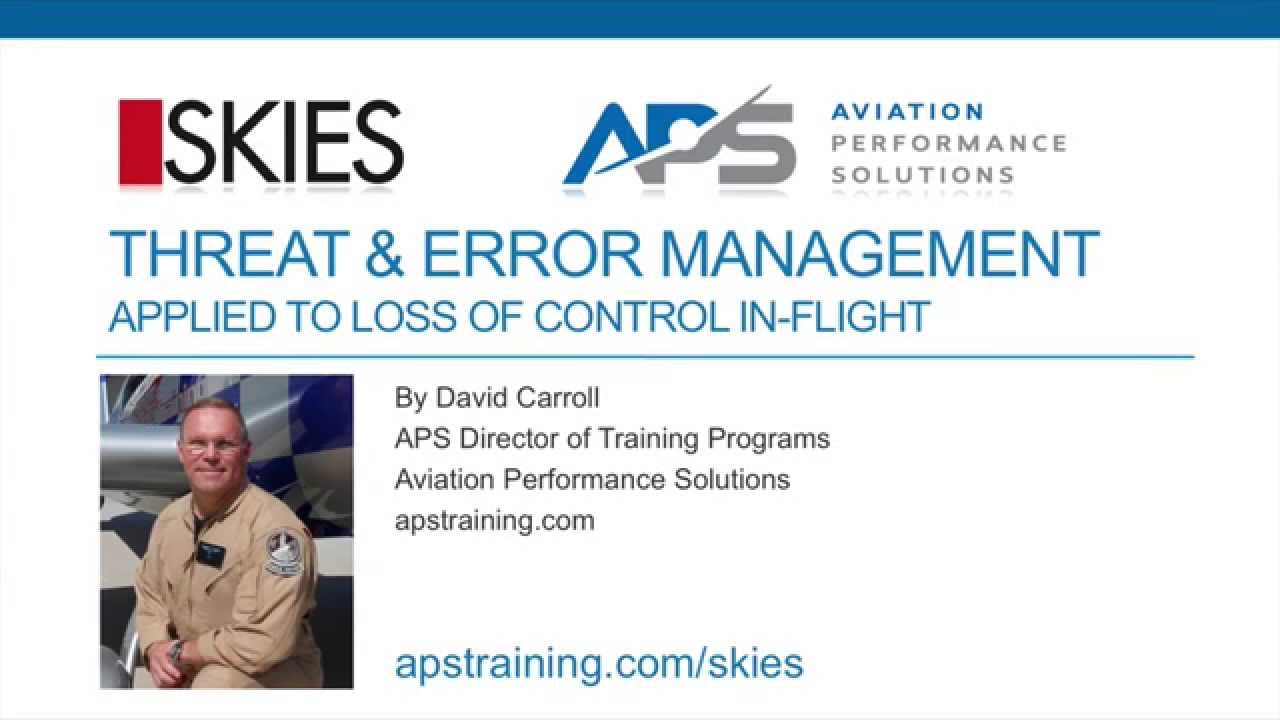 Threat & Error Management in UPRT - Upset Recovery Training
