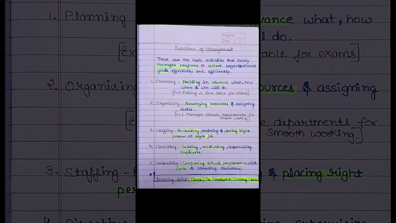 Functions of Management |  #management #bcom #college #businessstudies #exam #2025
