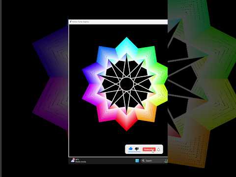 Mesmerizing Colorful Squares and Circles with Python Turtle! 🐢🌈 #shorts #fun #coding #pythonturtle