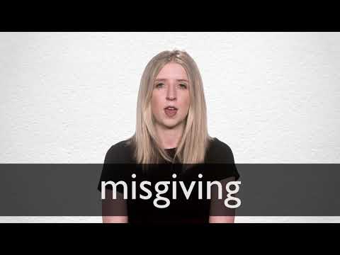 MISGIVING definition and meaning | Collins English Dictionary
