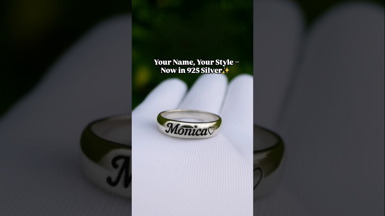 customized ring with name in silver #silver #ring #shorts #jewelry #couplegift