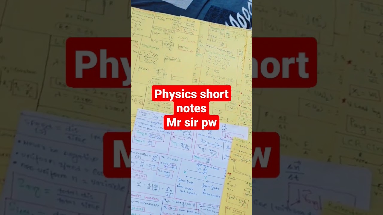 physics short notes pdf ❤️❤️ #physicswallah #motivation #yakeen2023 #mrsir