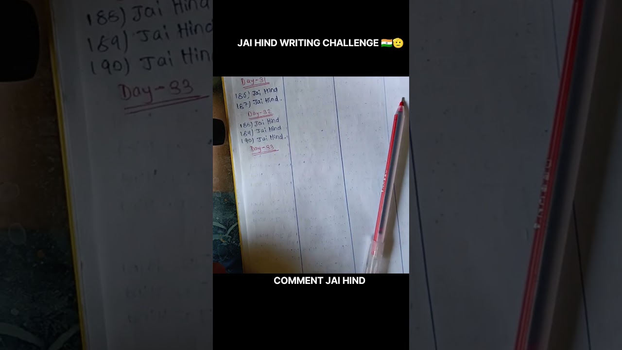 DAY 33 OF JAI HIND WRITING CHALLENGE 🇮🇳🫡🇮🇳#30dayschallenge#consistencyiskey#subscribenow #shortsfeed