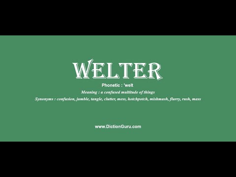 welter: How to pronounce welter with Phonetic and Examples