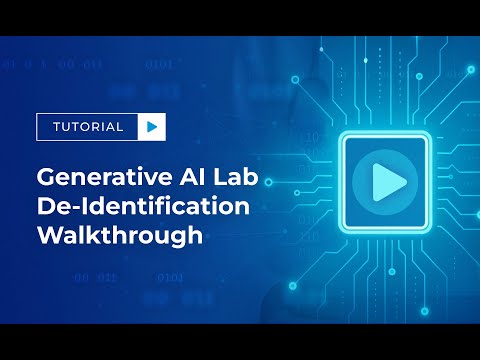 Generative AI Lab De-Identification Walkthrough