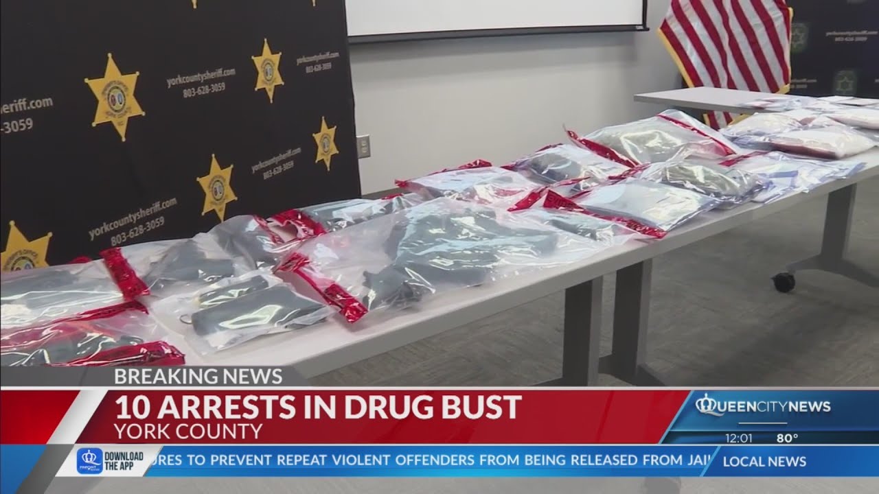 10 arrested in major drug bust after 6-month investigation: York County Sheriff