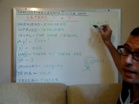 Free Spanish Lessons 91 - Phonetics - Pronunciation letters I and Y