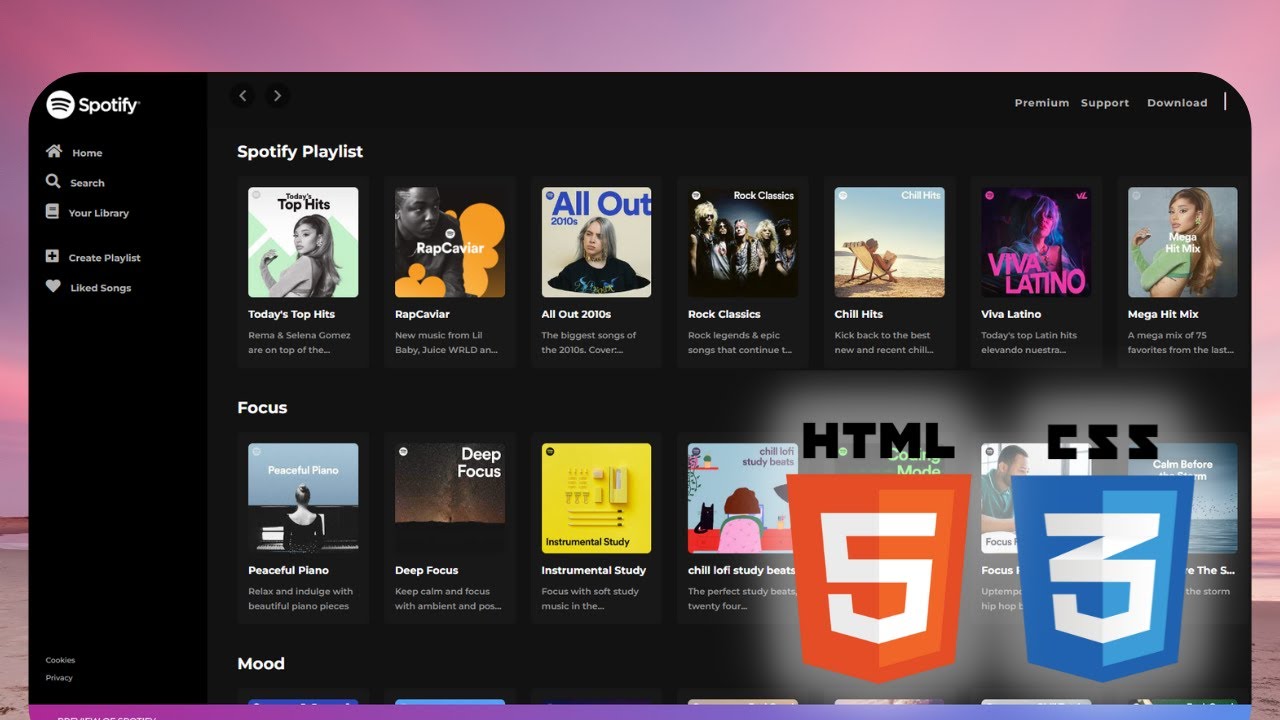 Build a Spotify Clone with HTML & CSS