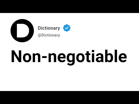 Non-negotiable Meaning In English