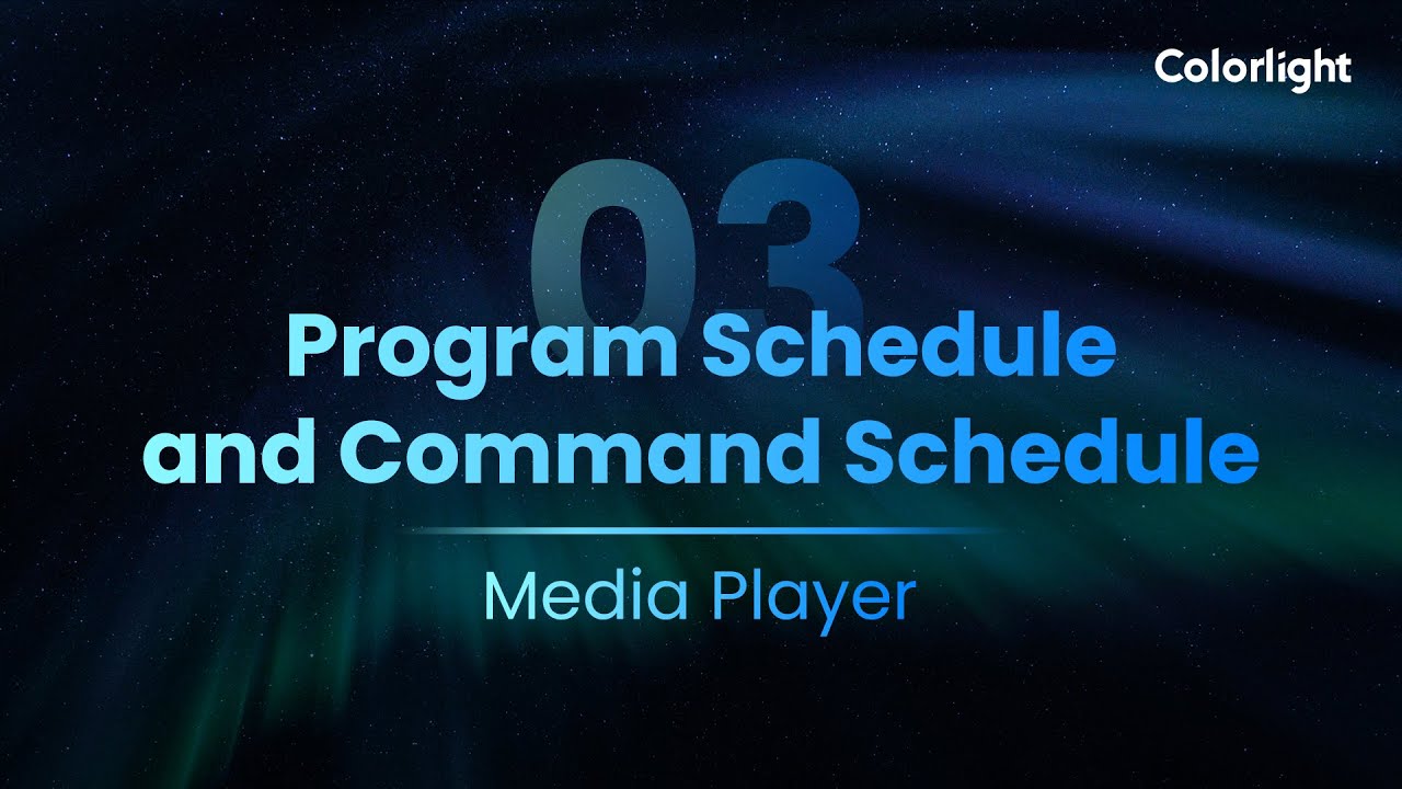 EP03-Program Schedule and Command Schedule