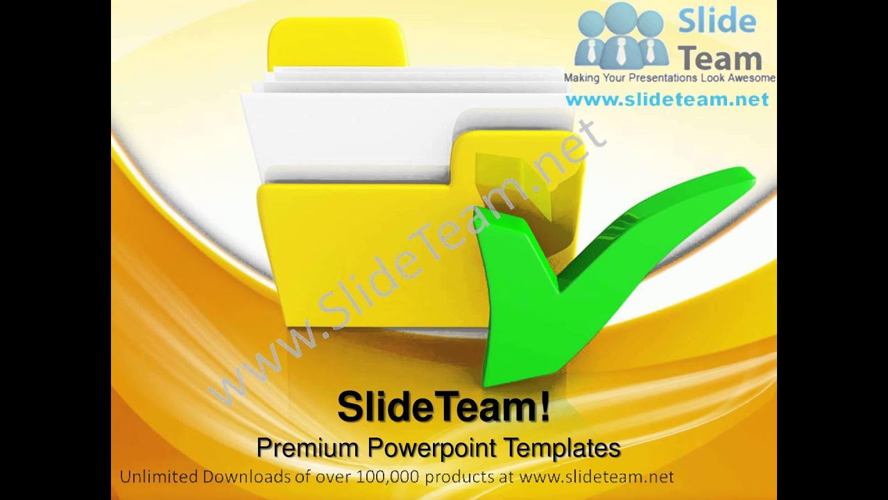 Yellow Folder Computer PowerPoint Templates ppt Themes 0812 Slides Backgrounds