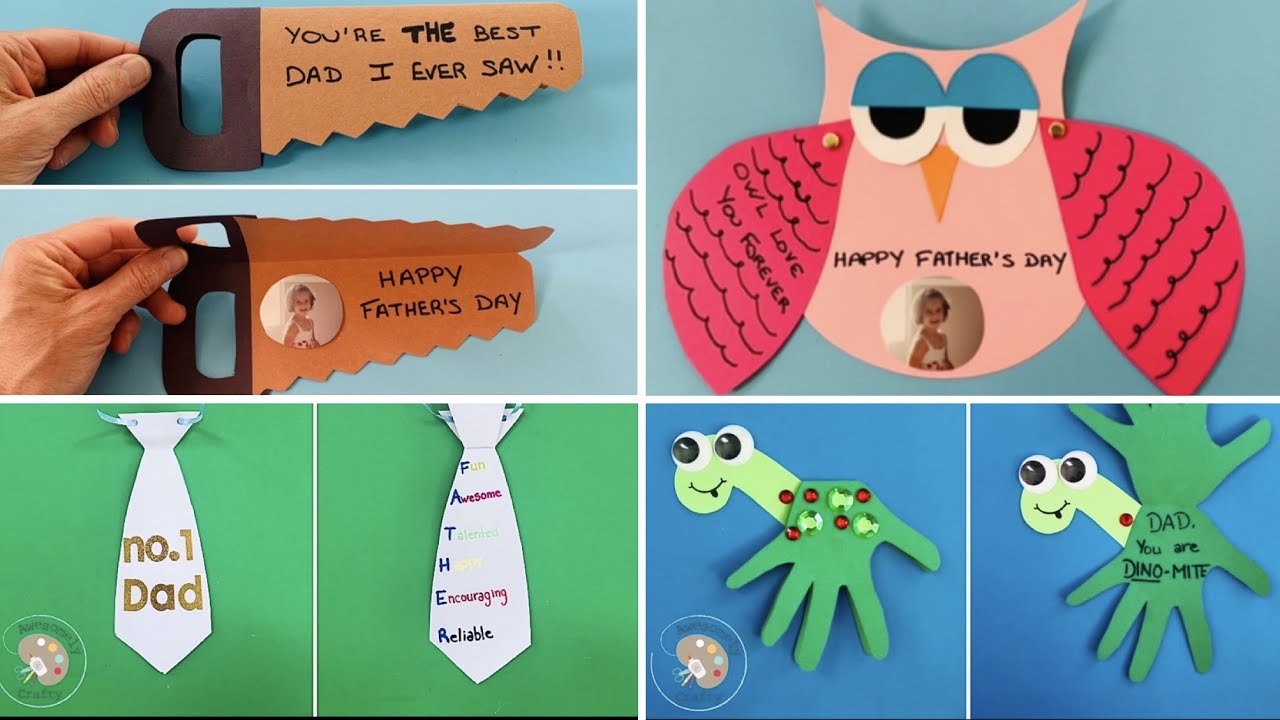 4 Father's Day Crafts For Kids | Fun and Easy Father's Day Cards for Preschoolers