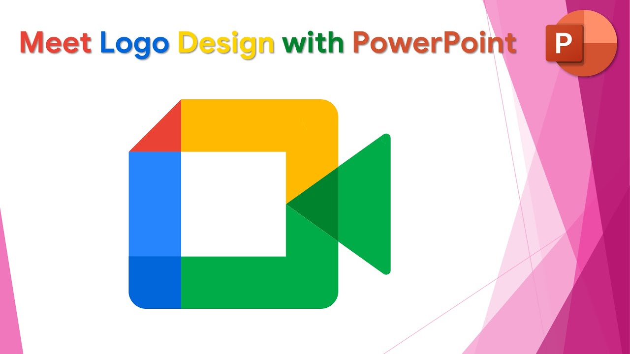 2. Google Meet Logo with PowerPoint | Wikitricks