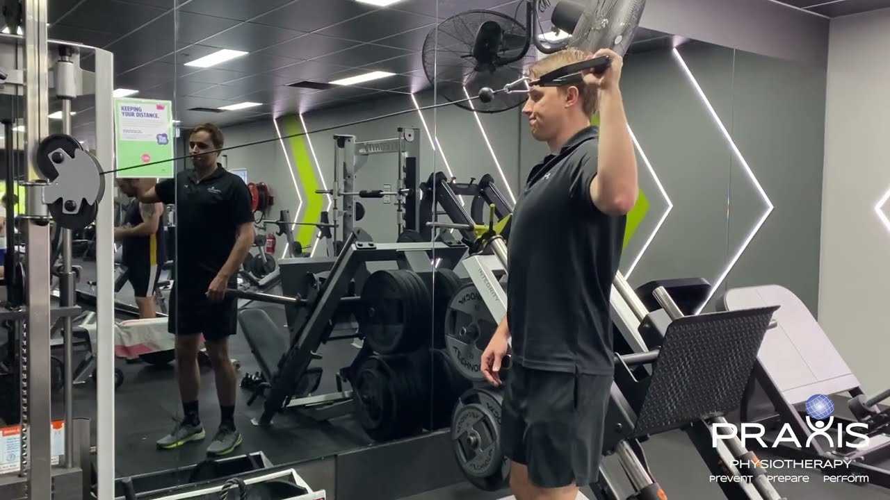 Cable Machine Face Pull + External Rotation + Overhead Press