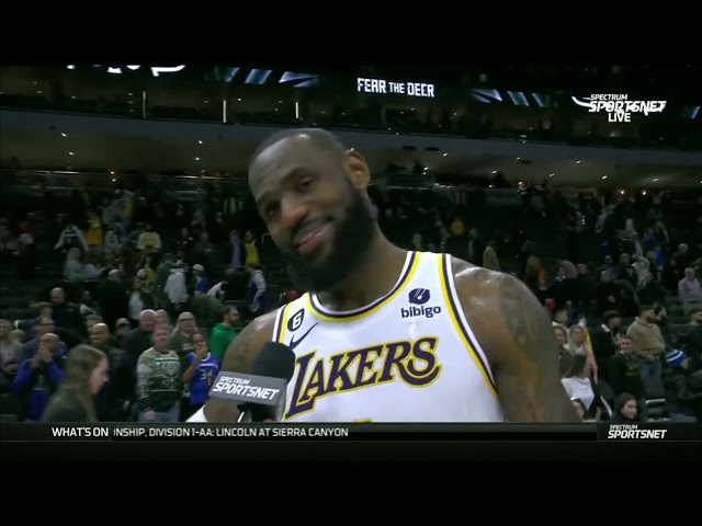 Magic Johnson congratulates LeBron James for passing him on the all ...