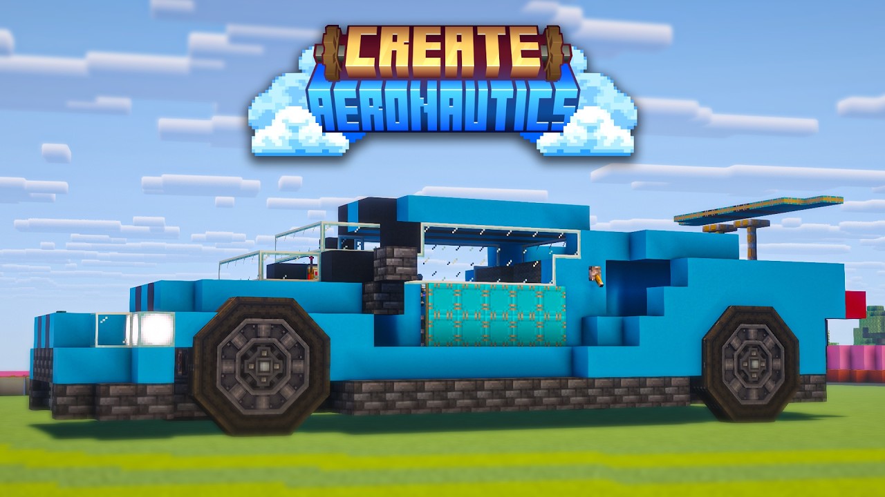 I Built My Real Life Car In Minecraft With Create Aeronautics