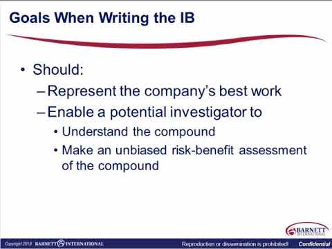 Writing and Updating Investigator Brochure Trailer