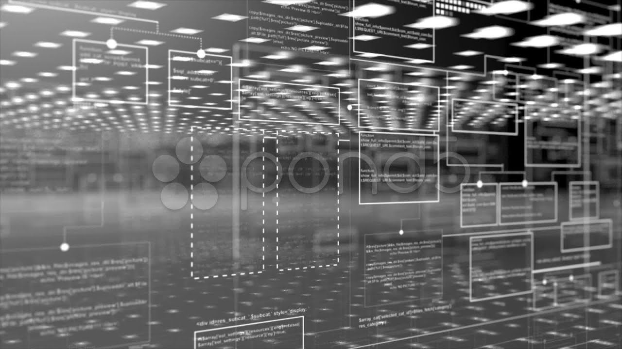 Computer Code Programm Digital Background. Stock Footage
