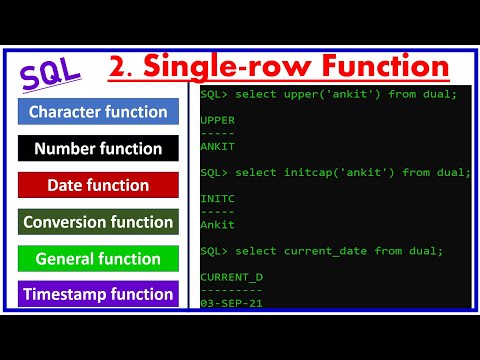 Learn single row function in sql | Oracle Database - Mind Luster