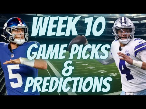 NFL Week 10 Predictions and Picks: ESPN Pick'em Week 10 #Week10Picks #footballpicks
