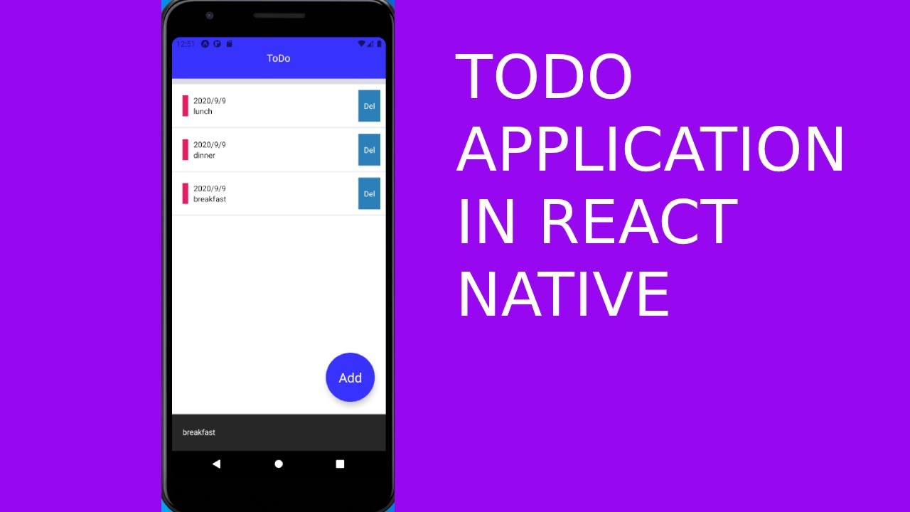 Todo App in React Native from scratch with in 11 minutes