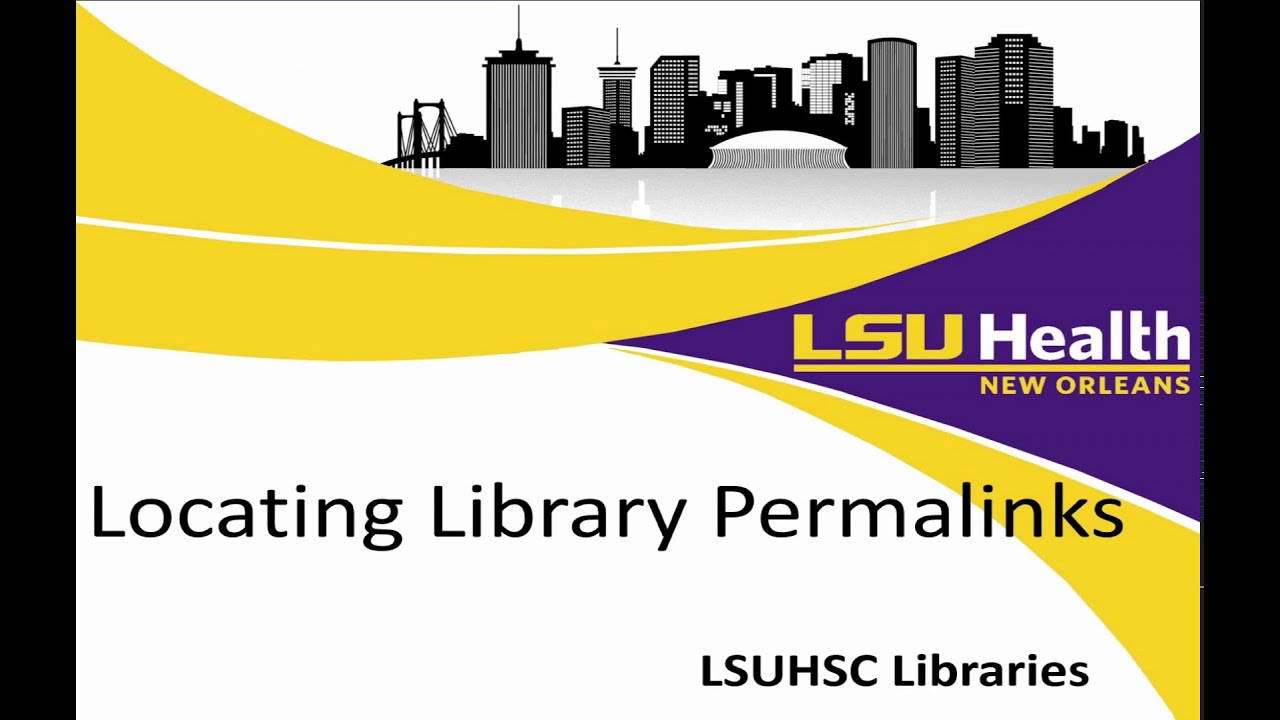 Locating Library Permalinks