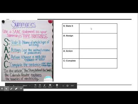 Writing a SAAC Topic Sentence