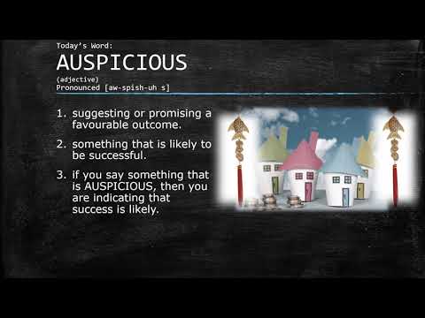 Word of the Day: AUSPICIOUS