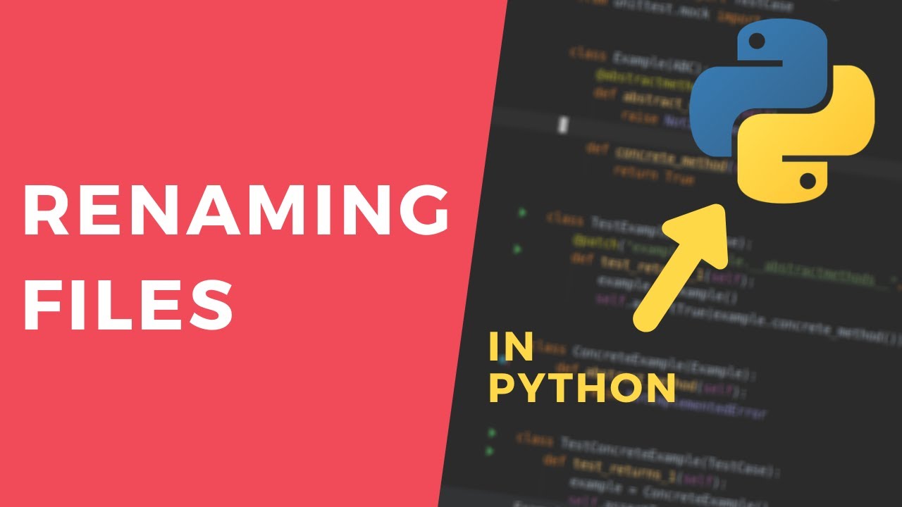 Renaming files - 1 Minute Python Tutorial #shorts