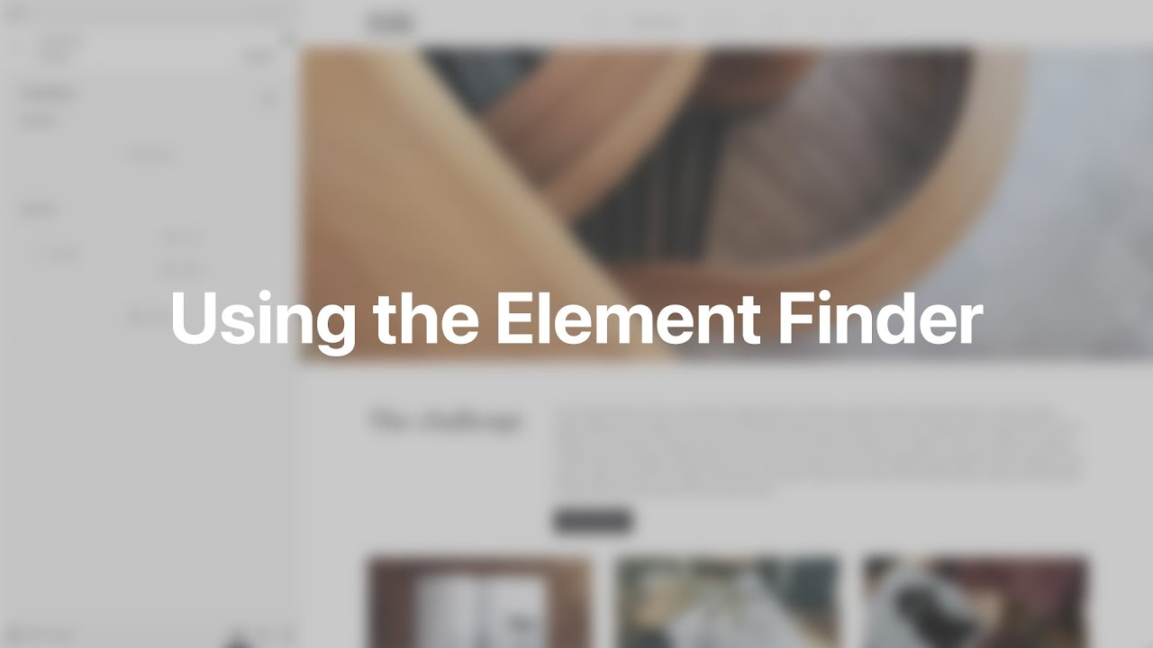 Using the Element Finder | YOOtheme Documentation (WordPress)