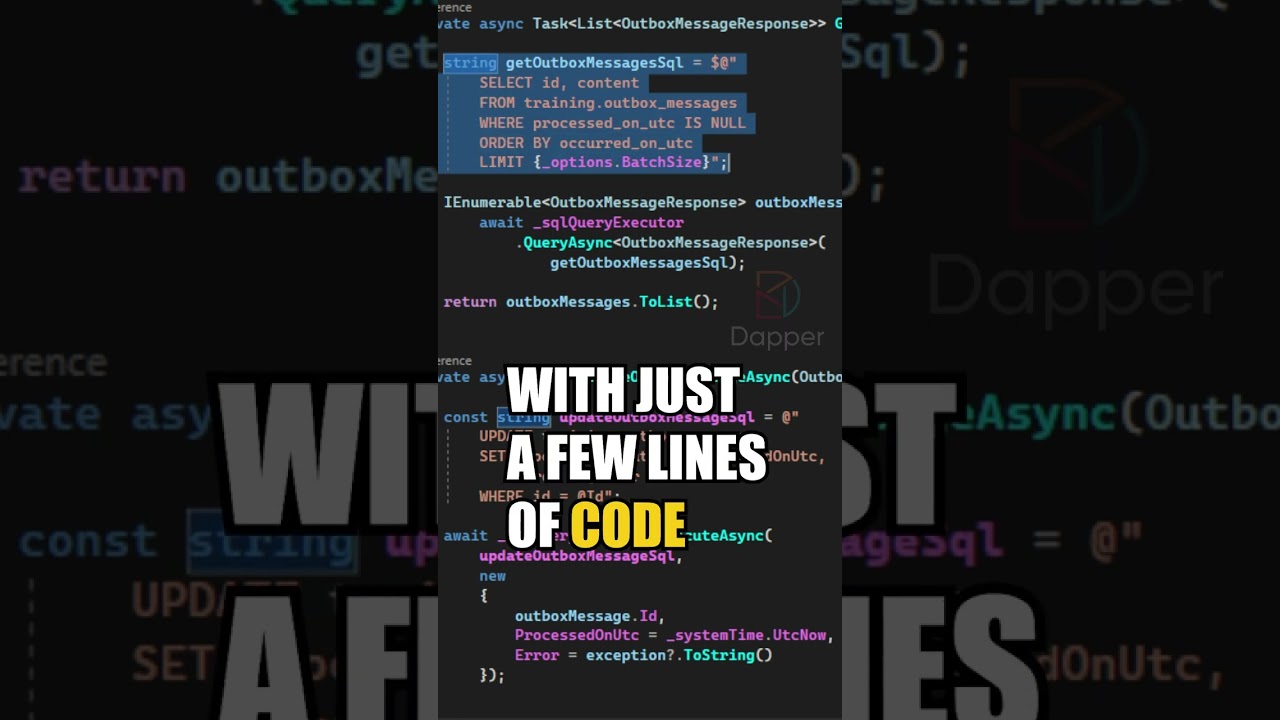 SQL Queries Made Easy With Dapper #shorts
