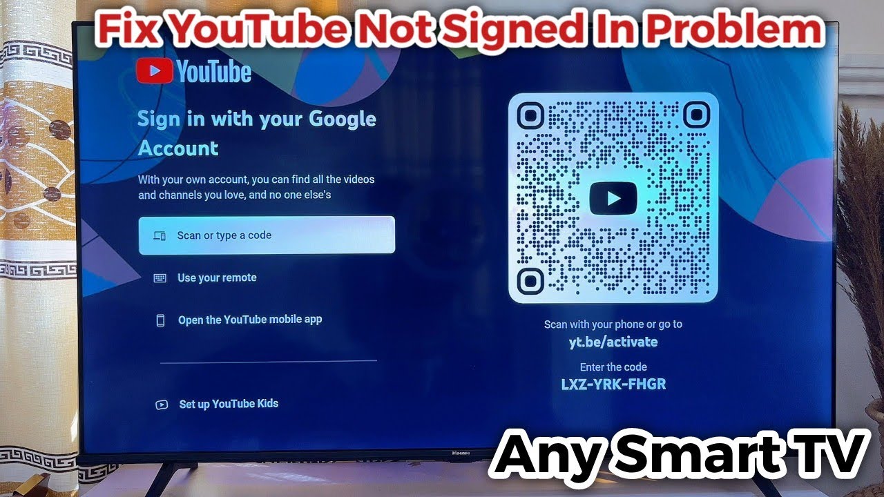 Fix YouTube Not Sign In Problem on Smart TV