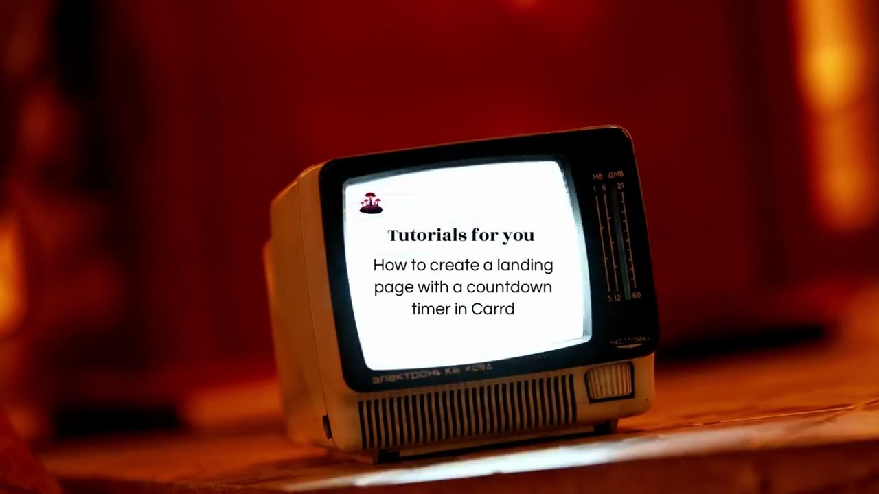 Card - How to create a landing page with a countdown timer