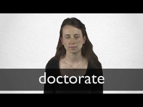 How to pronounce DOCTORATE in British English