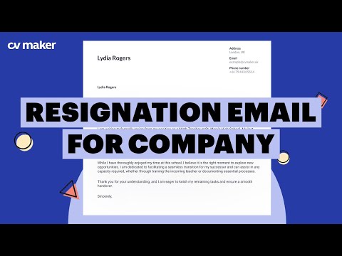 Resignation Letter Example + FREE template! #CVMaker