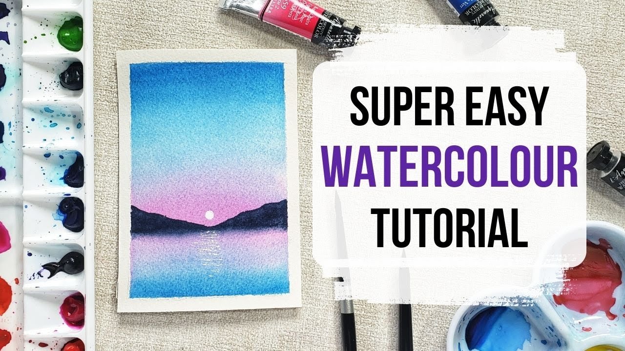 EASY watercolour painting for beginners (10 minute tutorial)